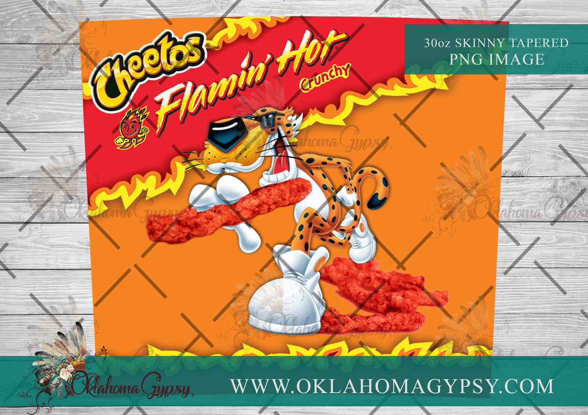 Flaming Hot Cheetos Wrap Digital File – Oklahoma Gypsy Designs