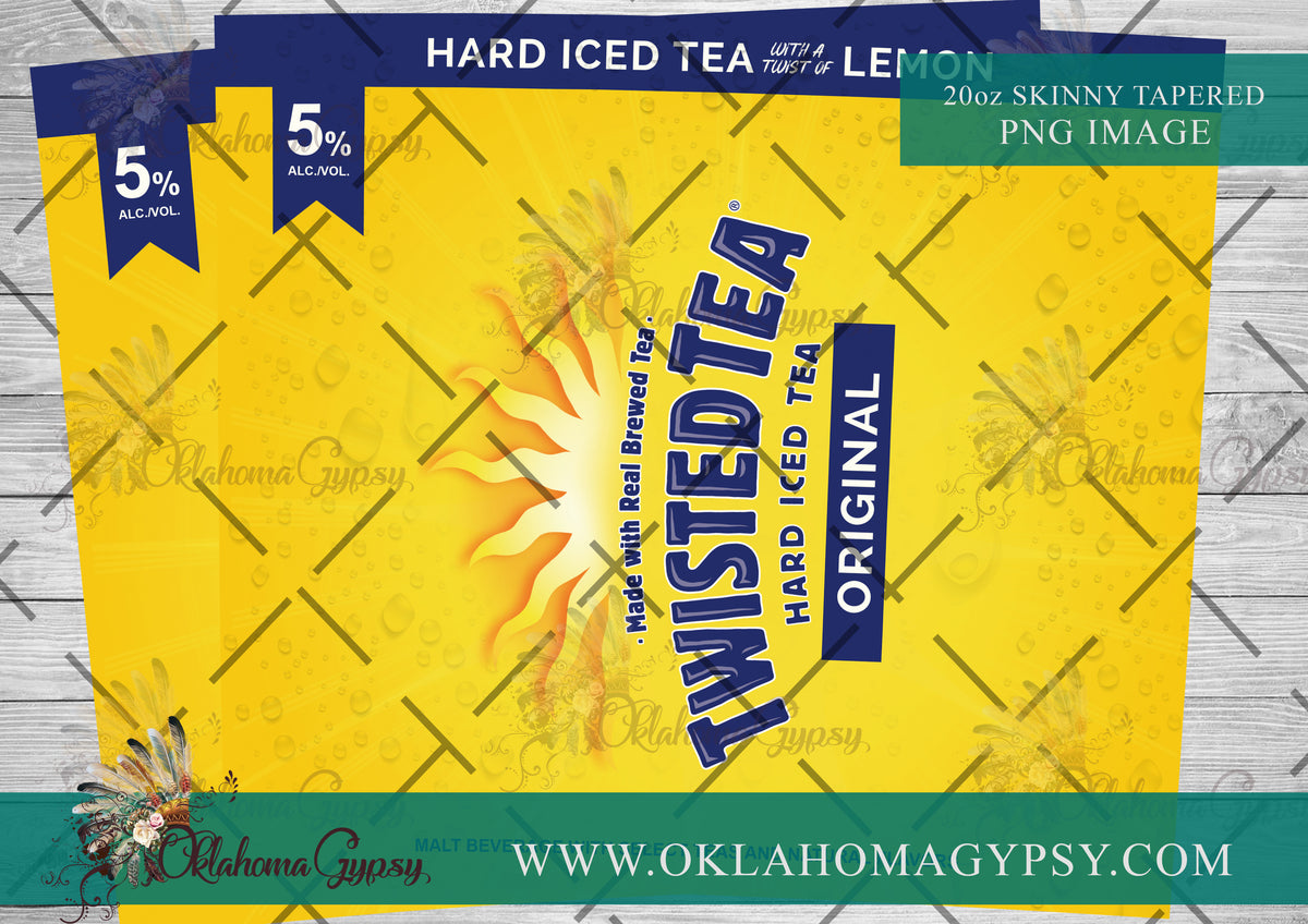 20oz Skinny Tapered Twisted Tea Inspired Label Digital File – Oklahoma ...