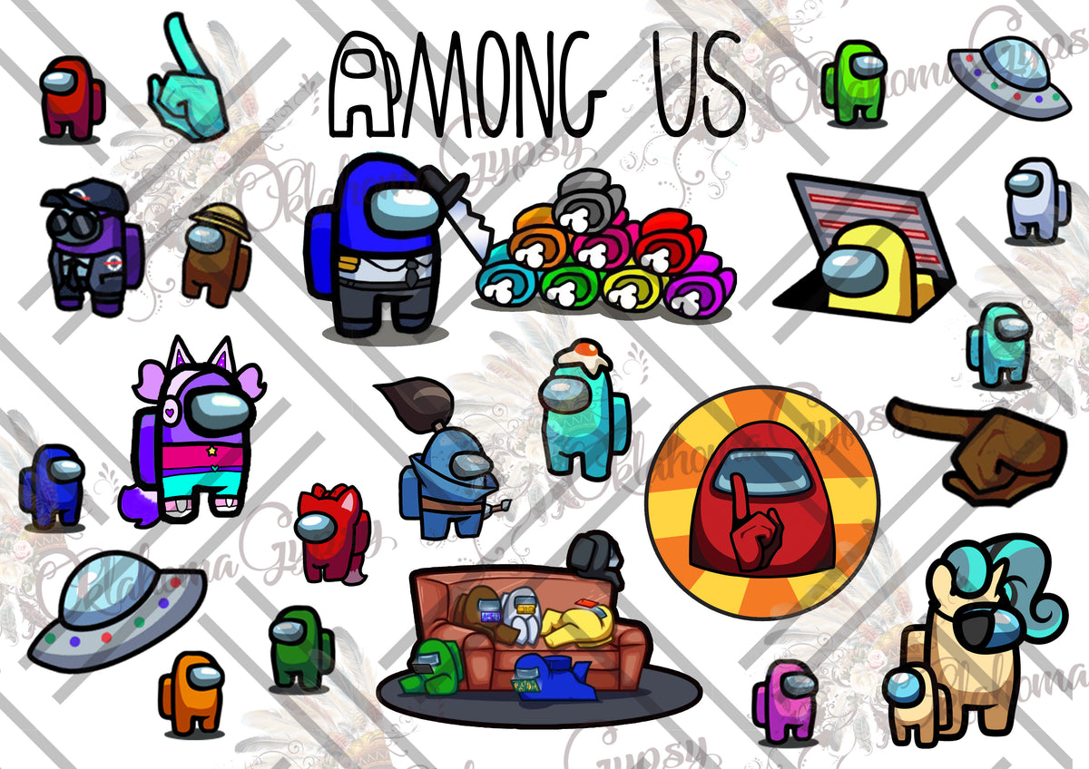 Among Us Characters Inspired Digital File – Oklahoma Gypsy Designs