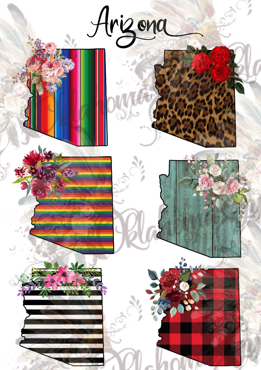 Arizona State Shape ~ Digital File – Oklahoma Gypsy Designs