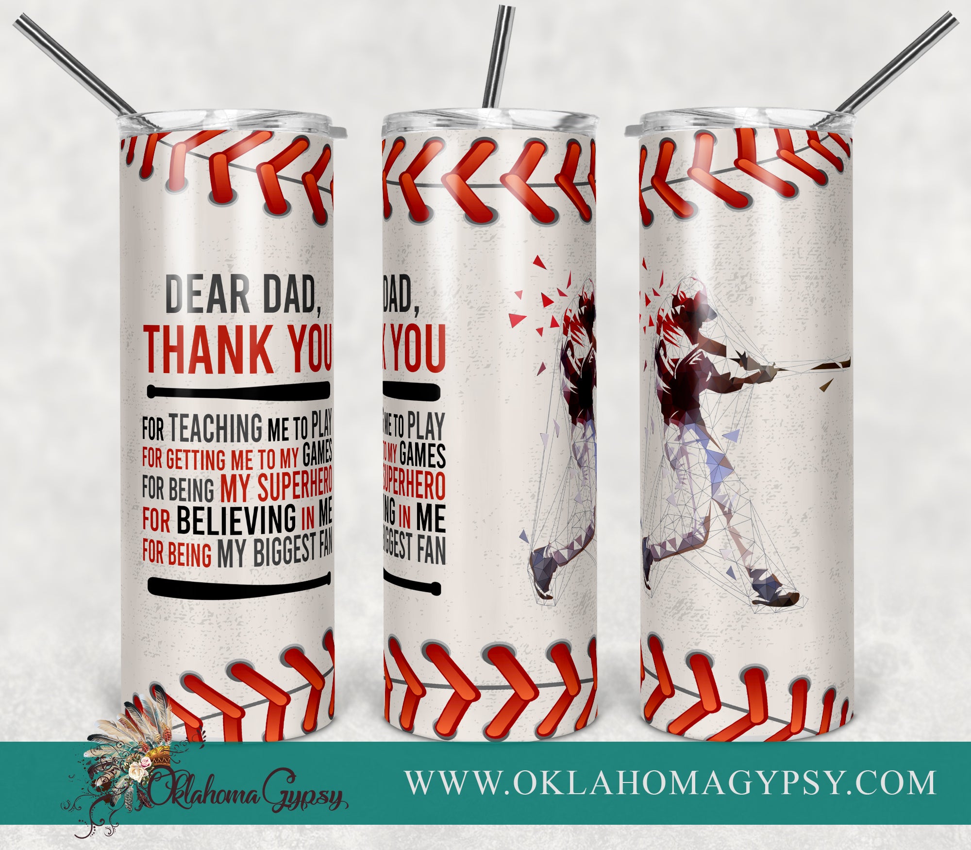 Thank You Dad Poem - Baseball Digital File Wraps – Oklahoma Gypsy Designs