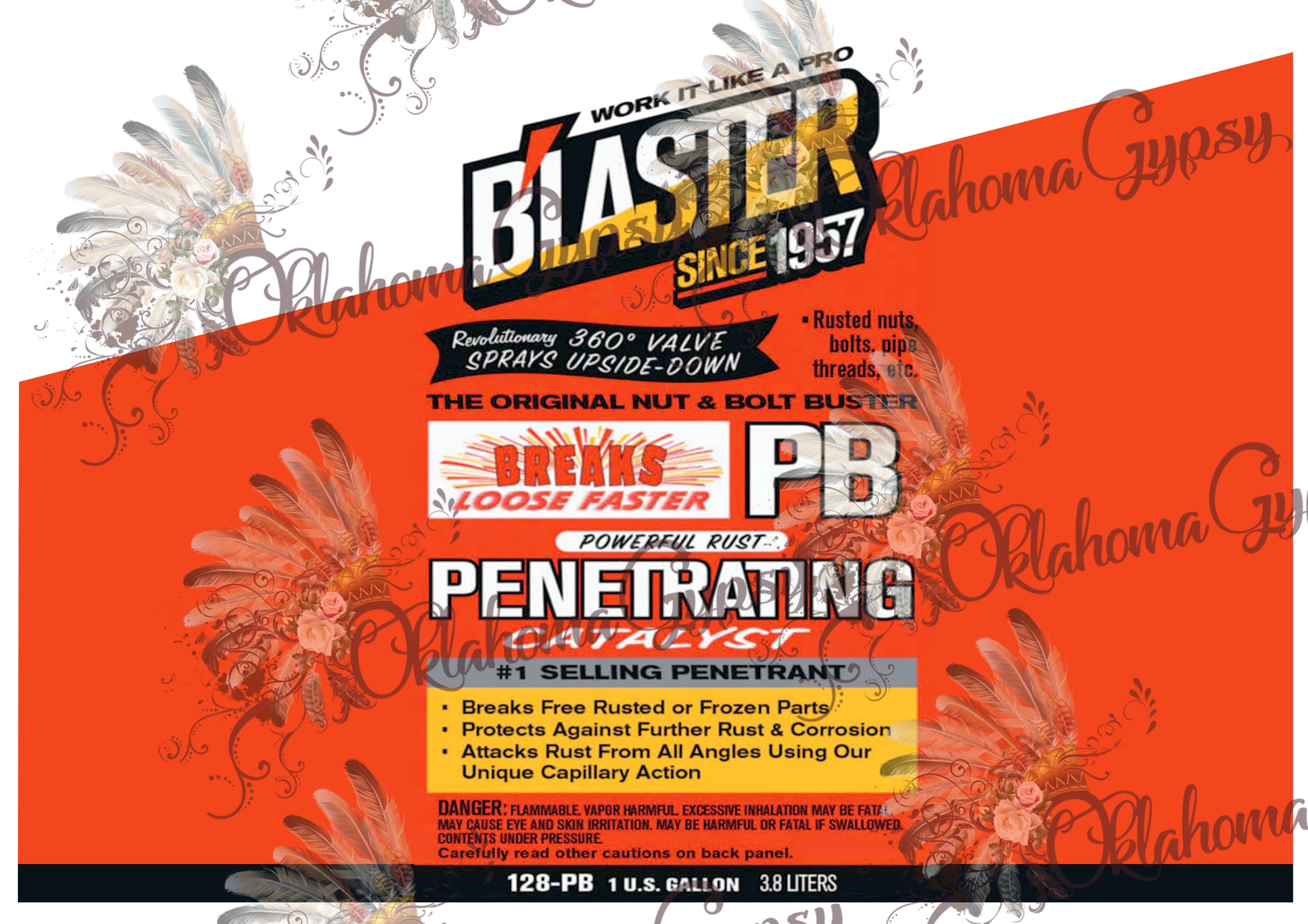 PB Blaster Label Digital File – Oklahoma Gypsy Designs