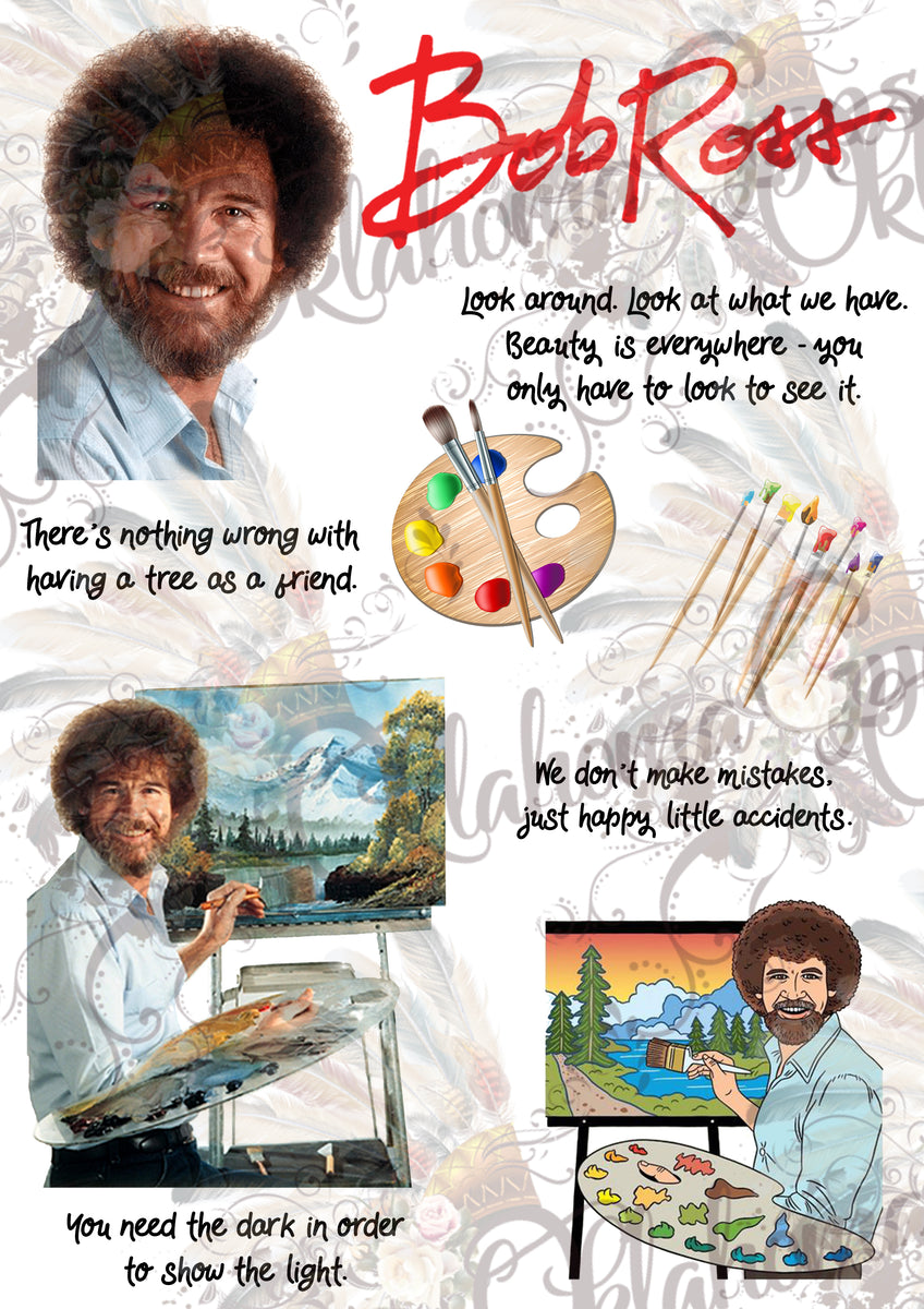 Bob Ross Inspired Digital File – Oklahoma Gypsy Designs