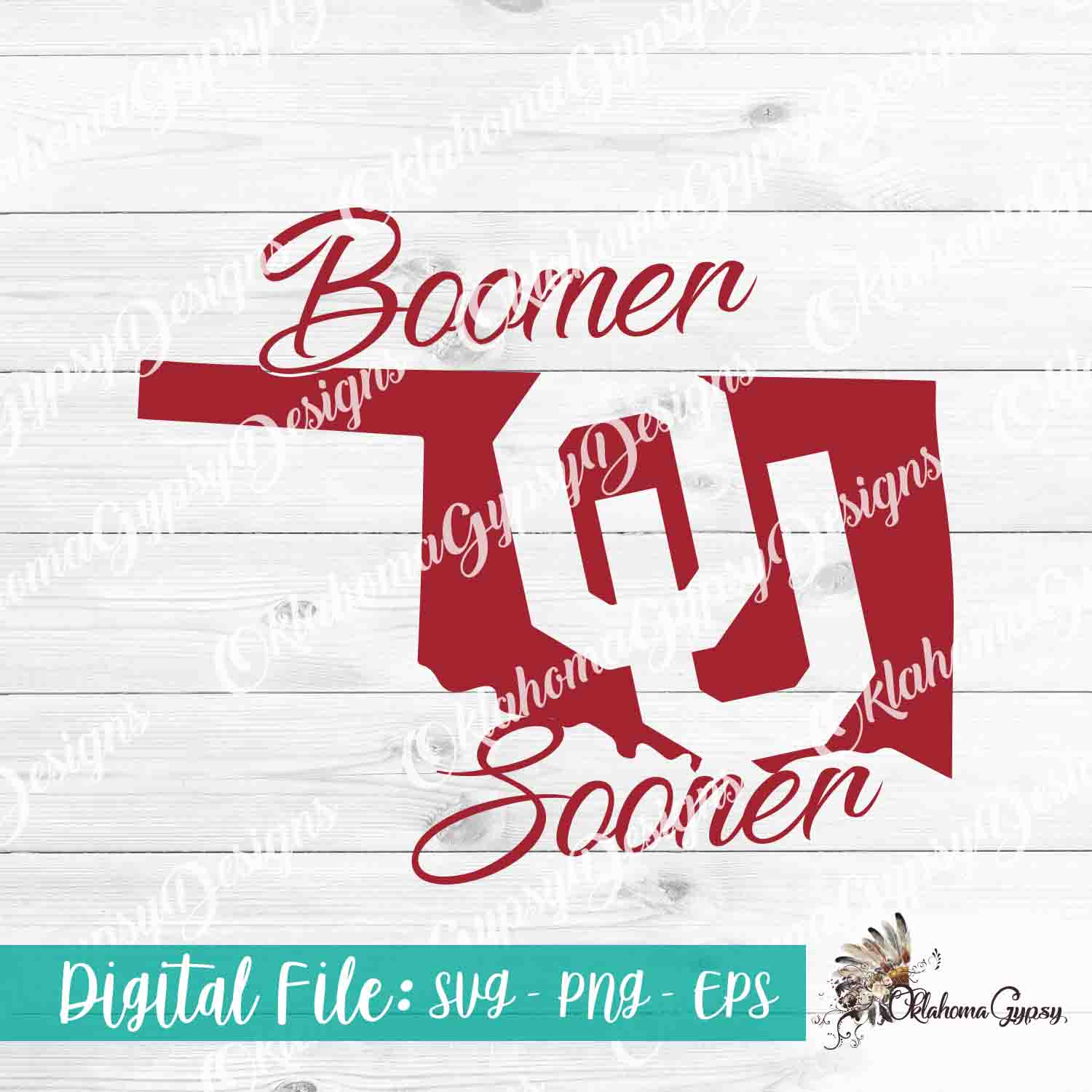 OU Boomer Sooner Digital File – Oklahoma Gypsy Designs