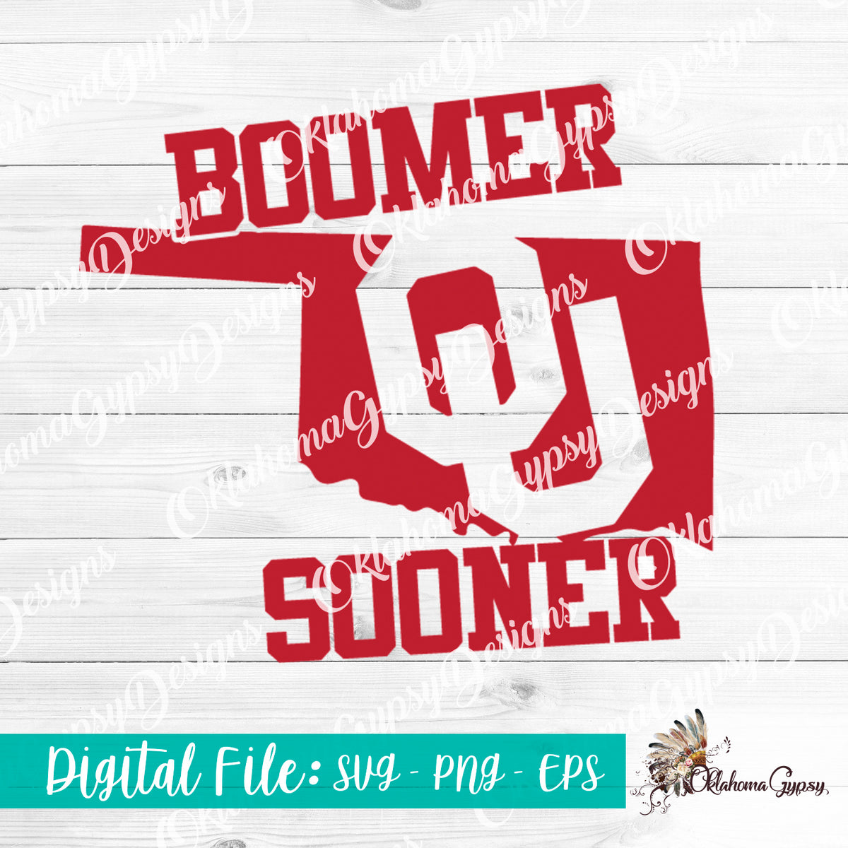 OU Boomer Sooner Mens Digital File – Oklahoma Gypsy Designs