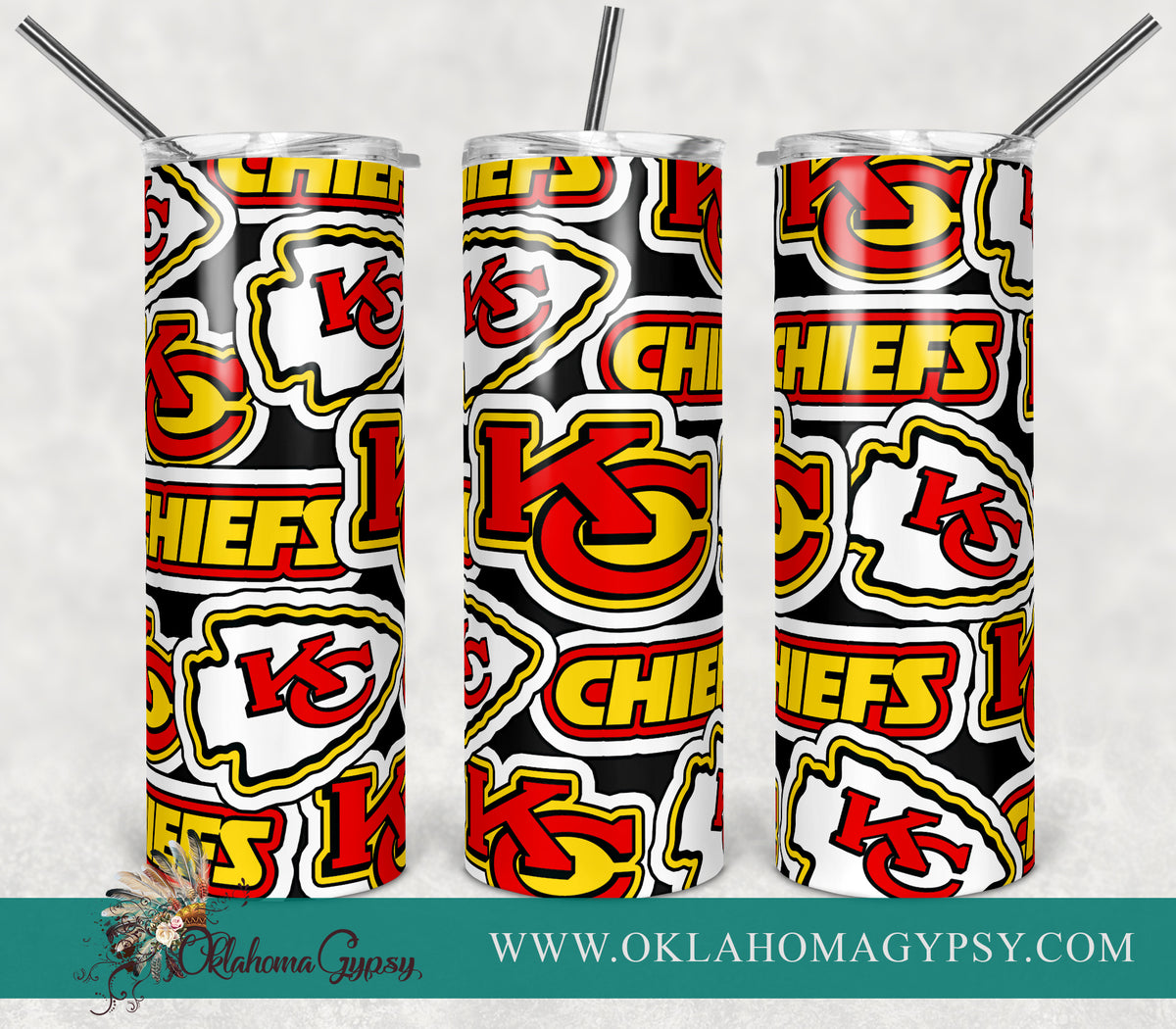 Chiefs Seamless Burst Pattern Template & Wrap - Digital File – Oklahoma ...
