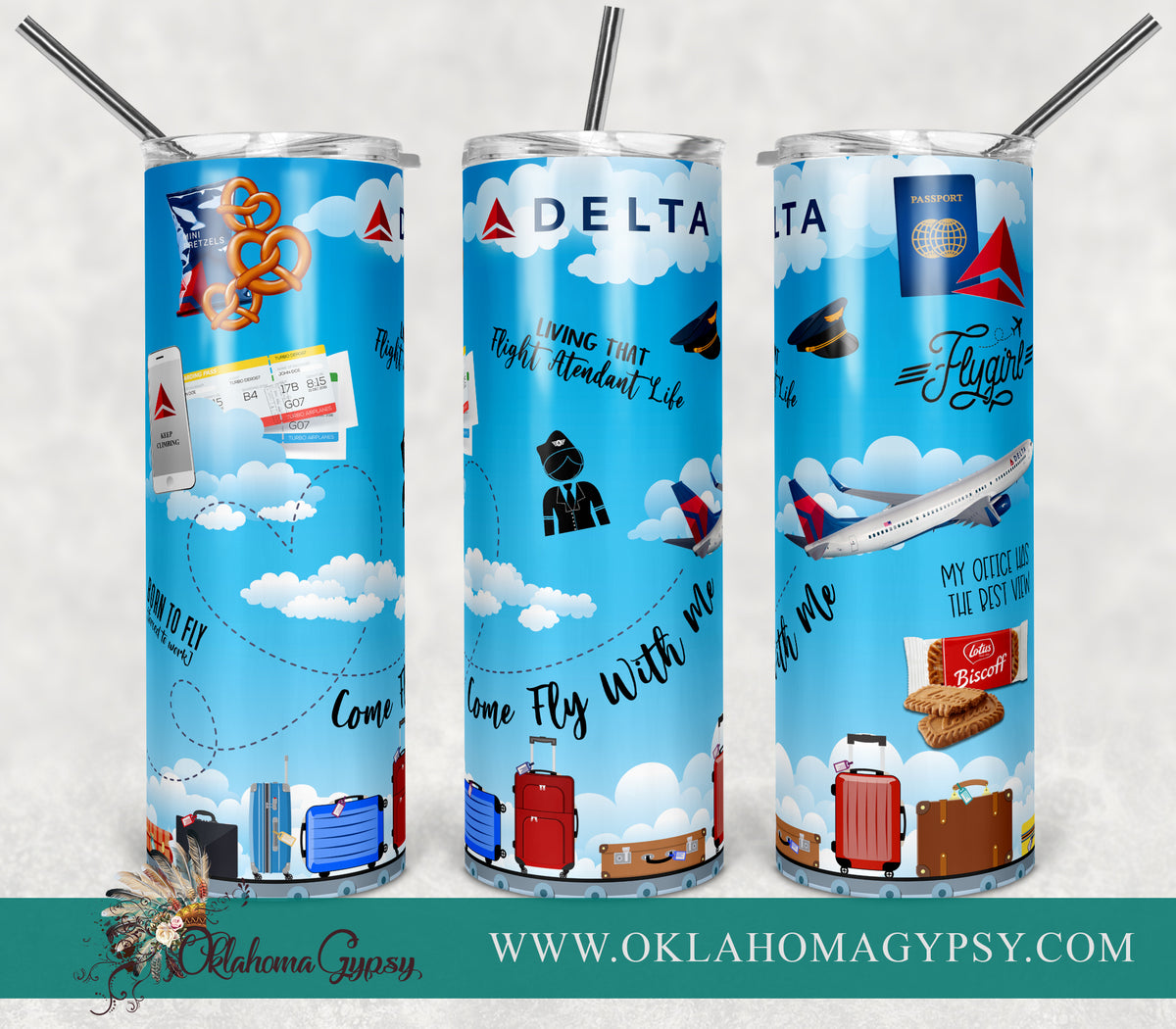 Delta Flight Attendant Inspired Digital File Wraps – Oklahoma Gypsy Designs