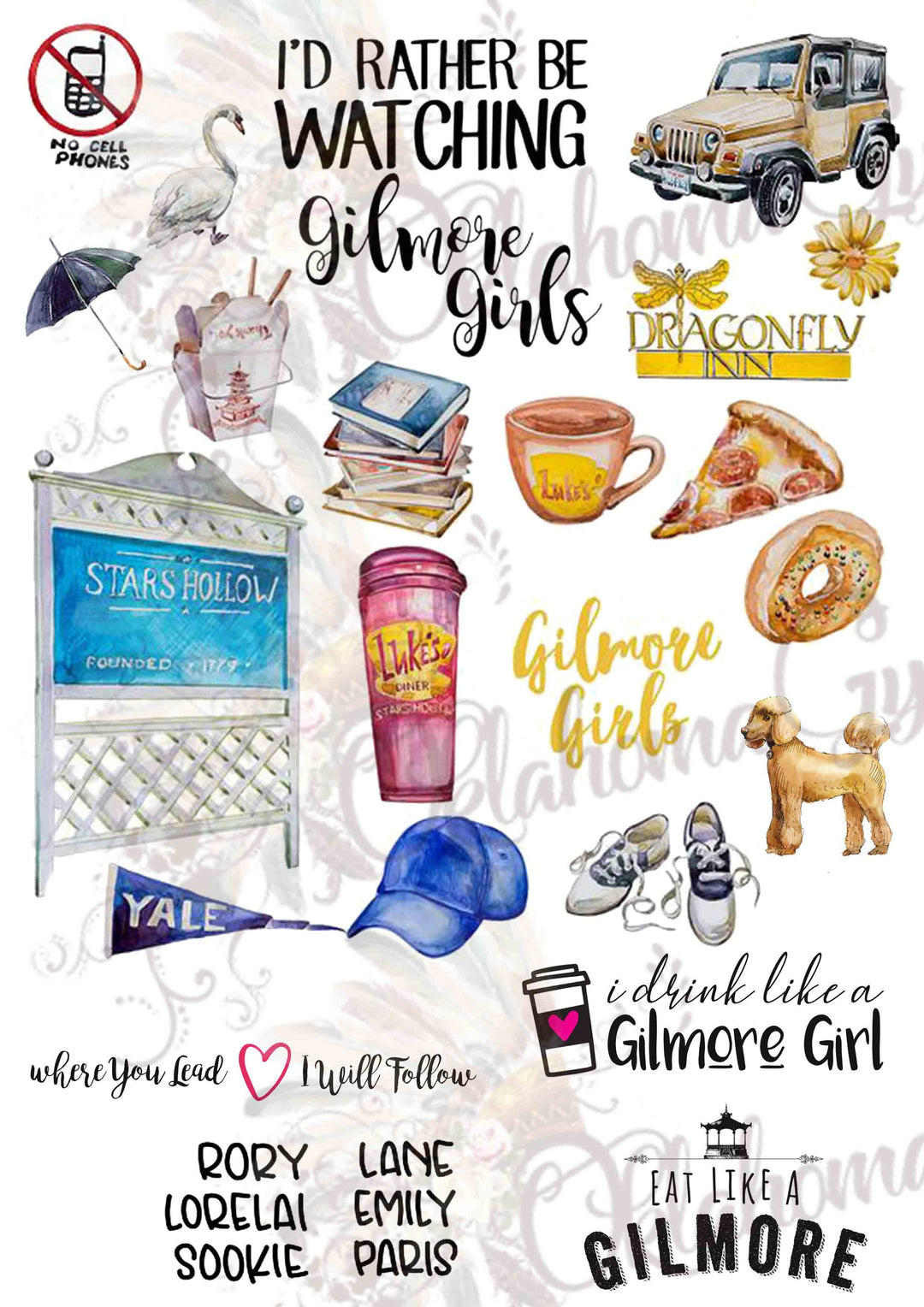 Gilmore Girls Inspired Digital File – Oklahoma Gypsy Designs
