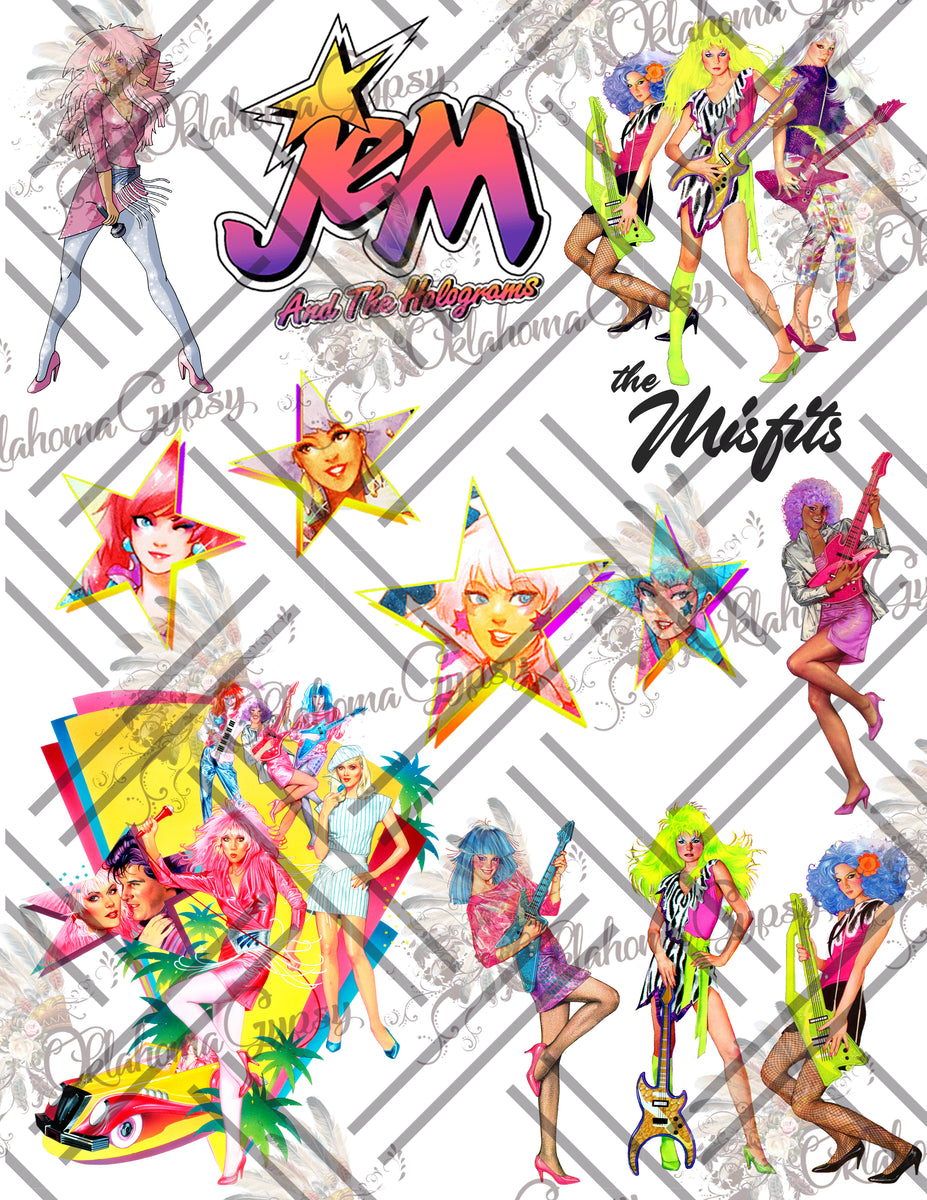 Jem and the Holograms Inspired Digital File – Oklahoma Gypsy Designs