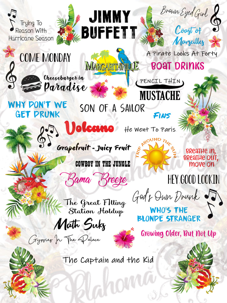 Jimmy Buffett Inspired Top Hits Digital File Oklahoma Gypsy Designs Jimmy Buffett Inspired Top Hits Digital File Oklahoma Gypsy Designs