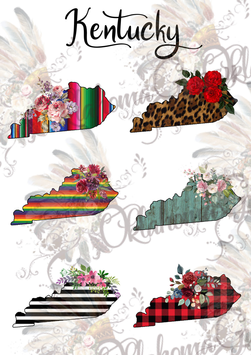 Kentucky State Shape ~ Digital File – Oklahoma Gypsy Designs