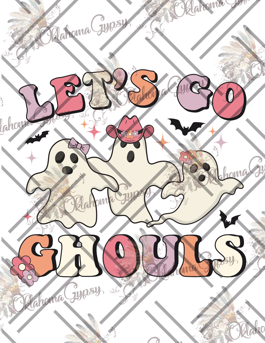 Let's Go Ghouls Ghost Digital File – Oklahoma Gypsy Designs