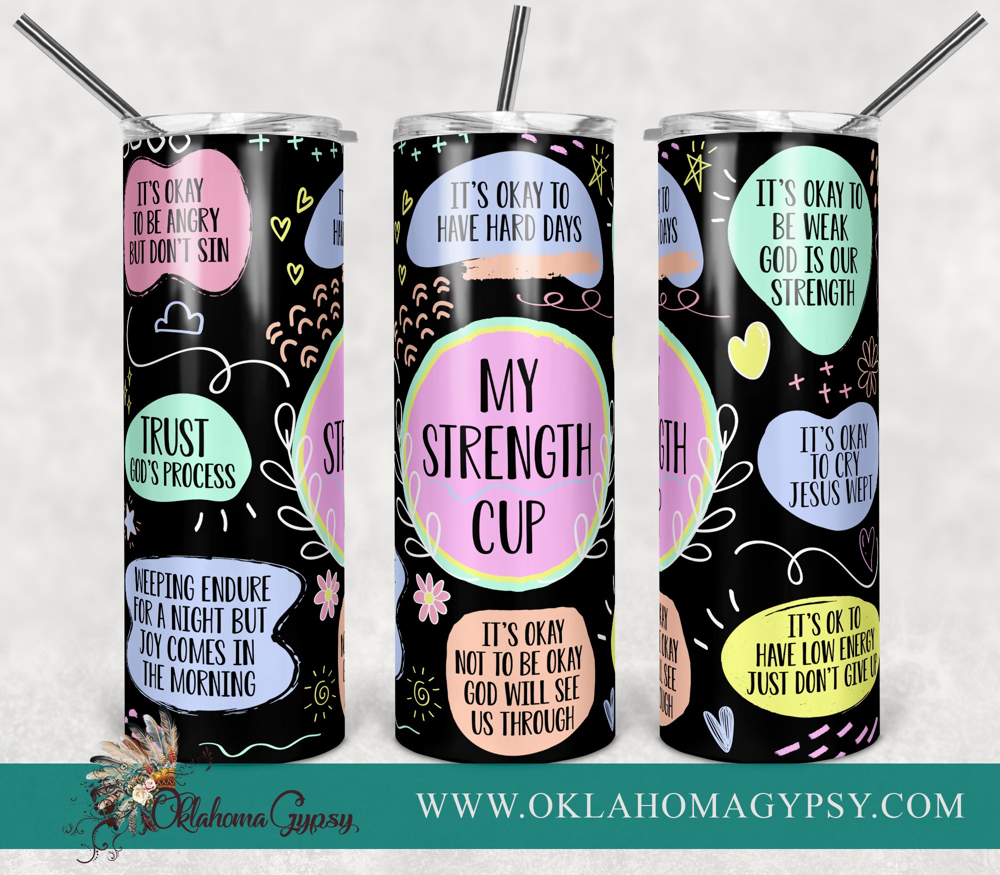 My Strength Cup Digital File Wraps – Oklahoma Gypsy Designs