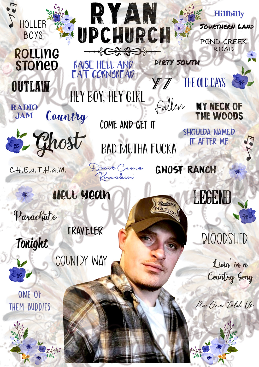 Ryan Upchurch Inspired Top Hits Digital File – Oklahoma Gypsy Designs