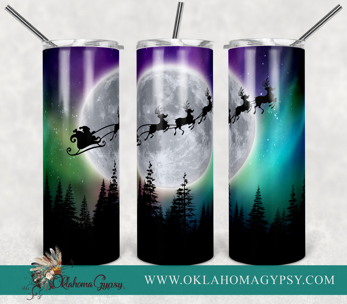 Santa Northern Lights Digital File Wraps – Oklahoma Gypsy Designs