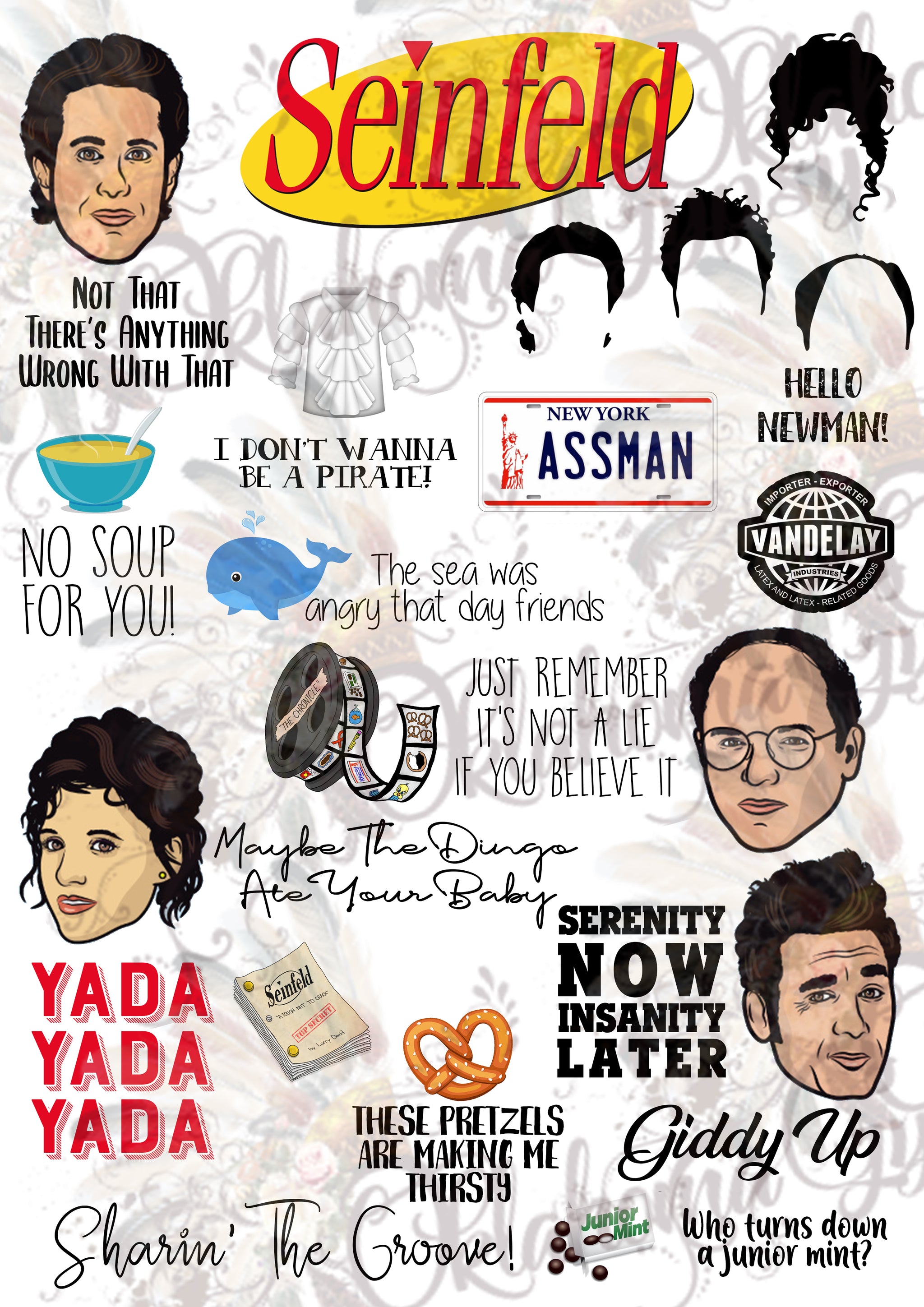 Seinfeld Inspired Digital File – Oklahoma Gypsy Designs