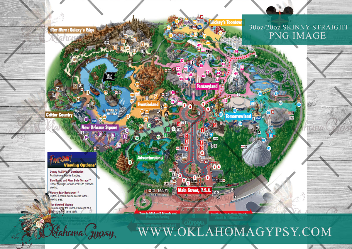 Disney Parks Map Inspired Digital File Wraps – Oklahoma Gypsy Designs