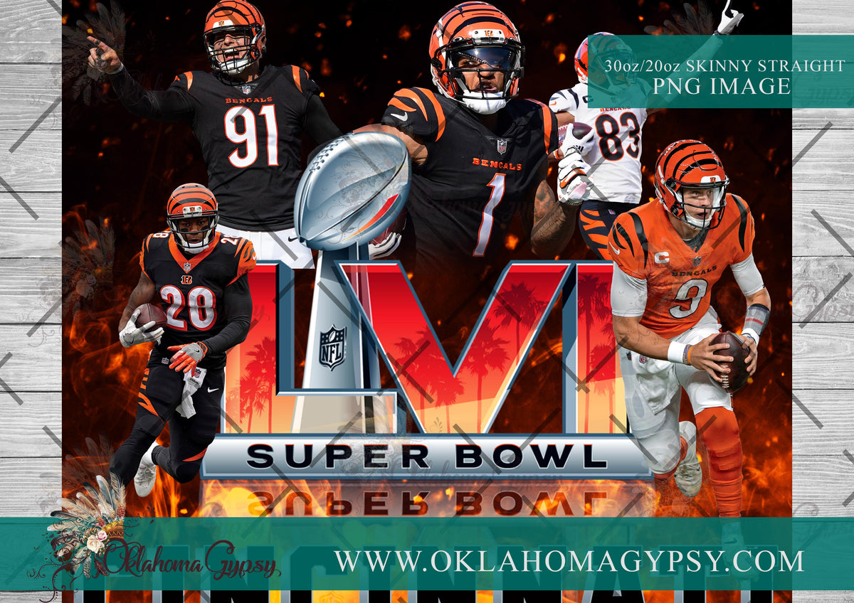 Cincinnati Bengals Collage Digital File Wraps – Oklahoma Gypsy Designs