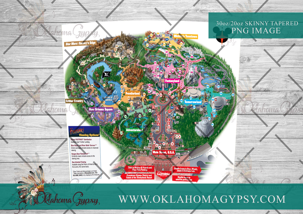 Disney Parks Map Inspired Digital File Wraps – Oklahoma Gypsy Designs