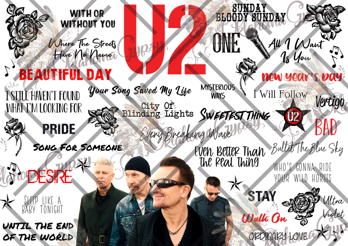 U2 Inspired Digital File – Oklahoma Gypsy Designs