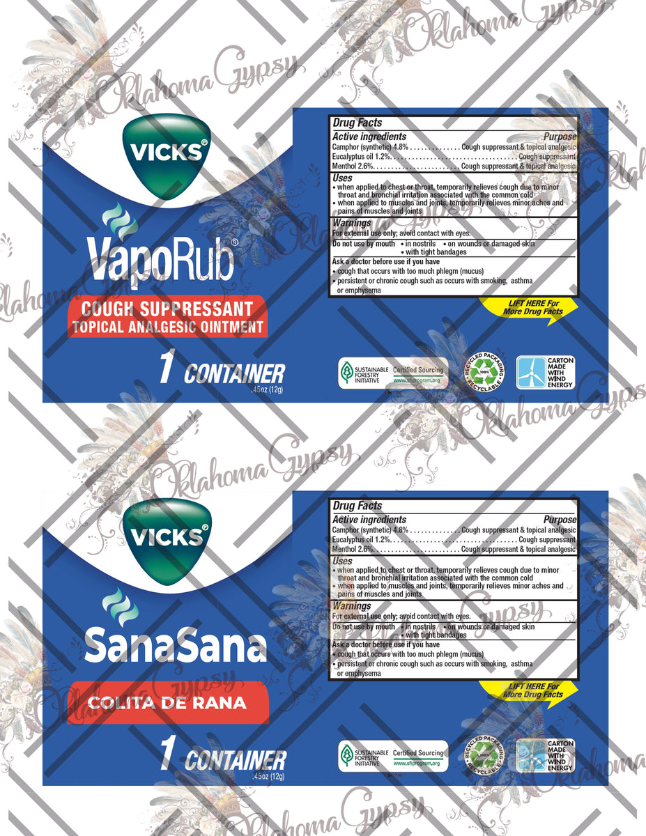 Vicks Vapor Rub Inspired Digital File – Oklahoma Gypsy Designs